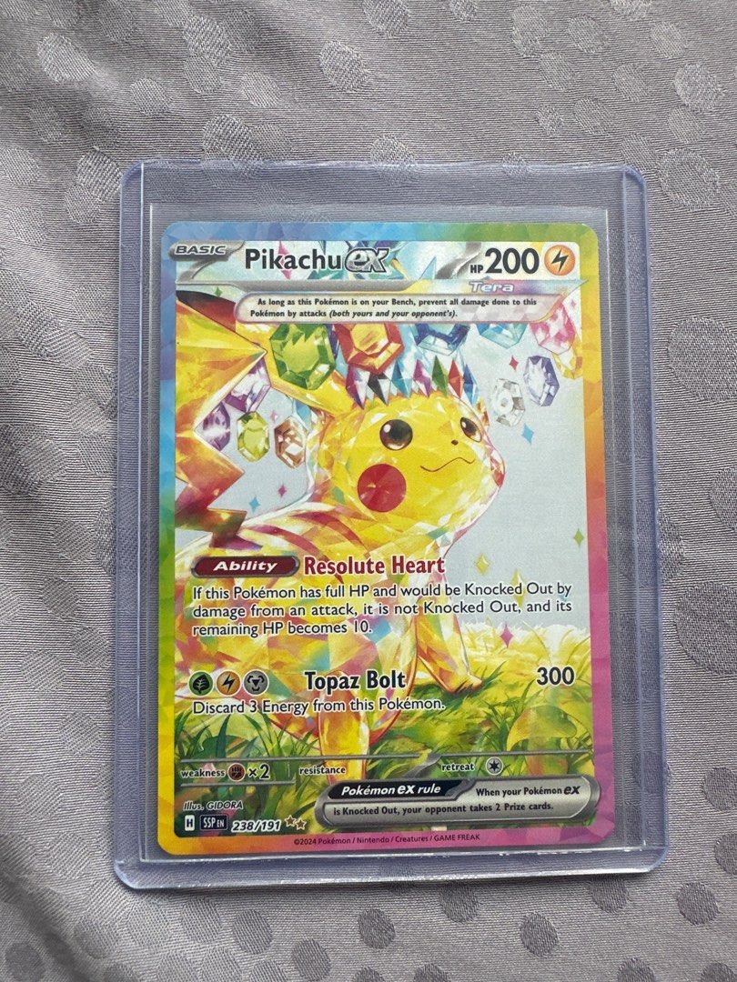Pikachu ex #238 Surging Sparks, Hobbies & Toys, Toys & Games on Carousell