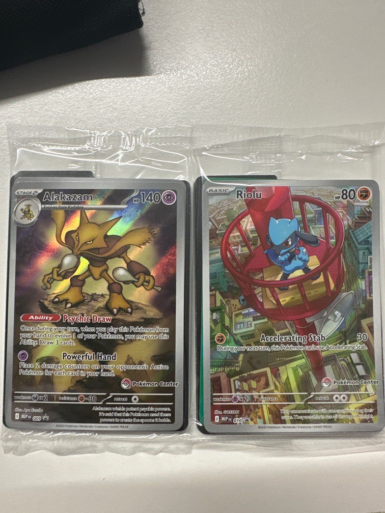 Pokemon Center Promo Riolu and Alakazam PC ETB PROMO Pokemon Card TCG ...