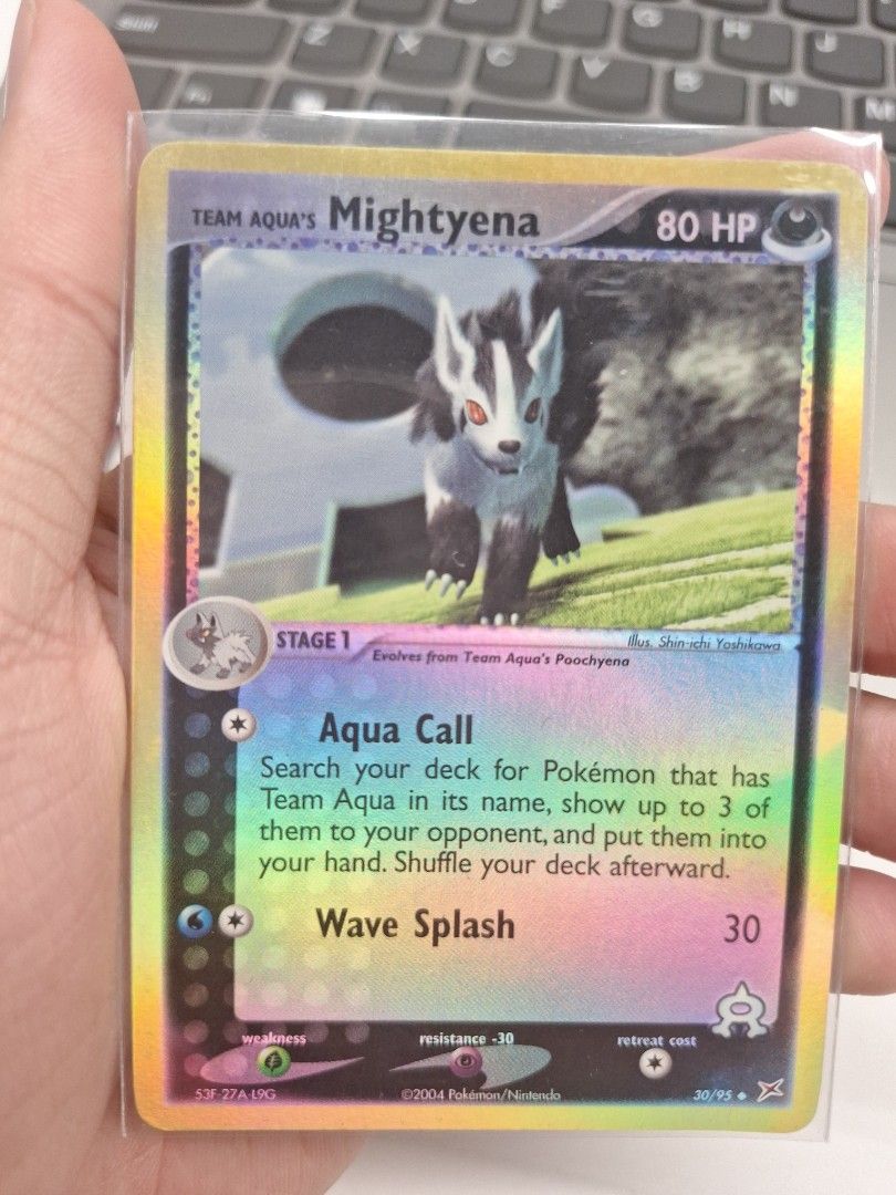 Pokémon cards team aqua mightyena, Hobbies & Toys, Toys & Games on ...