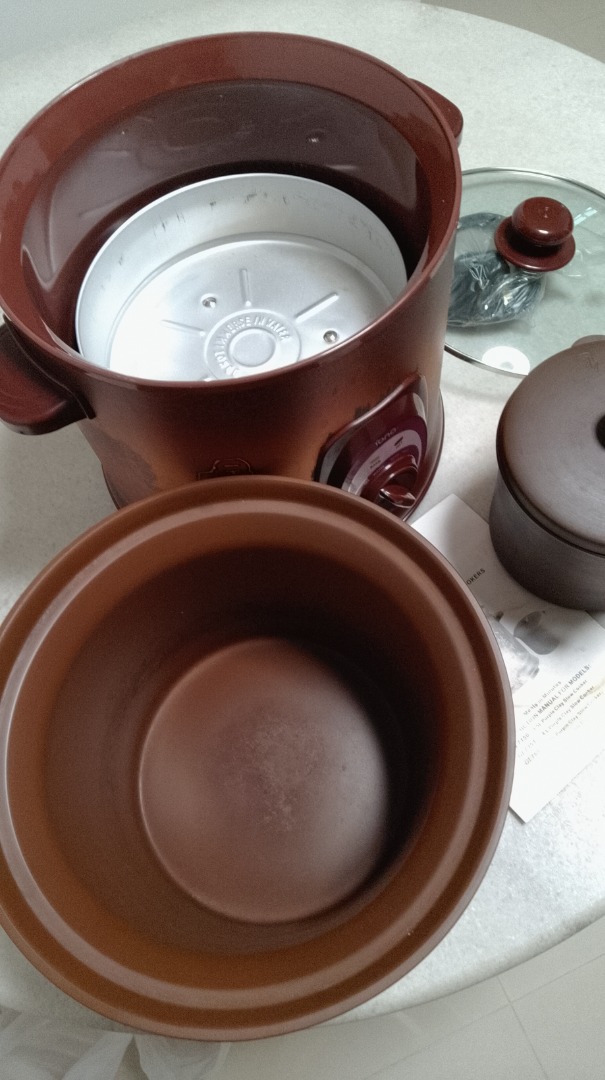Purple clay slow cooker with double boiler, TV & Home Appliances ...