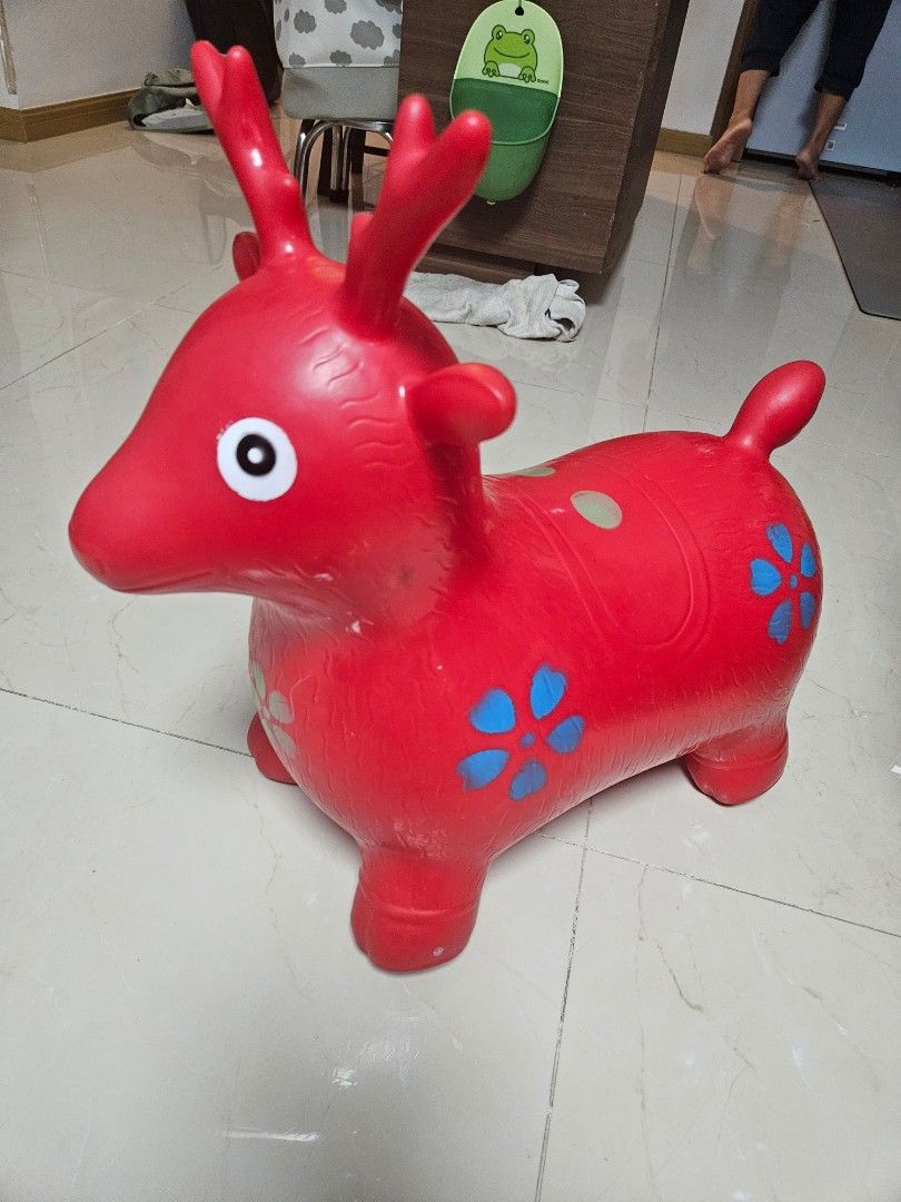 Red Inflatable Deer Ride-on Toy, Babies & Kids, Infant Playtime on ...