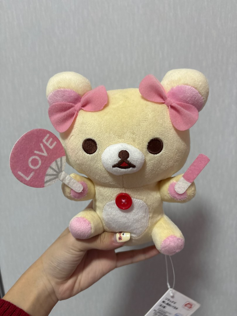 Rilakkuma Bear Plush Toy with Bows, Hobbies & Toys, Toys & Games on ...