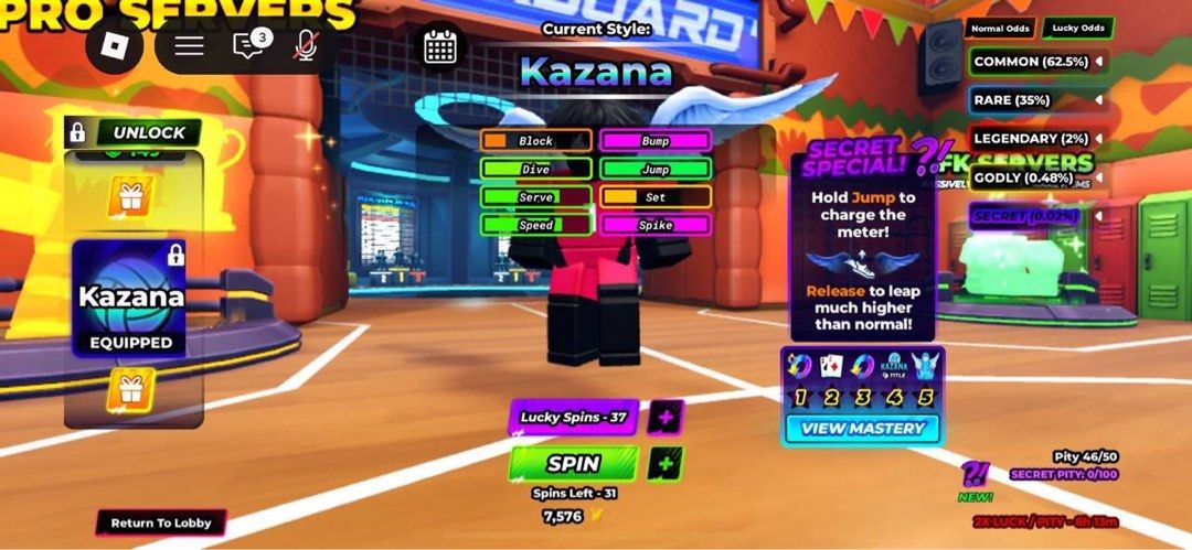 Roblox x Volleyball Legends (VBL) - 3 Secret Styles + 1 Ultra Styles ...