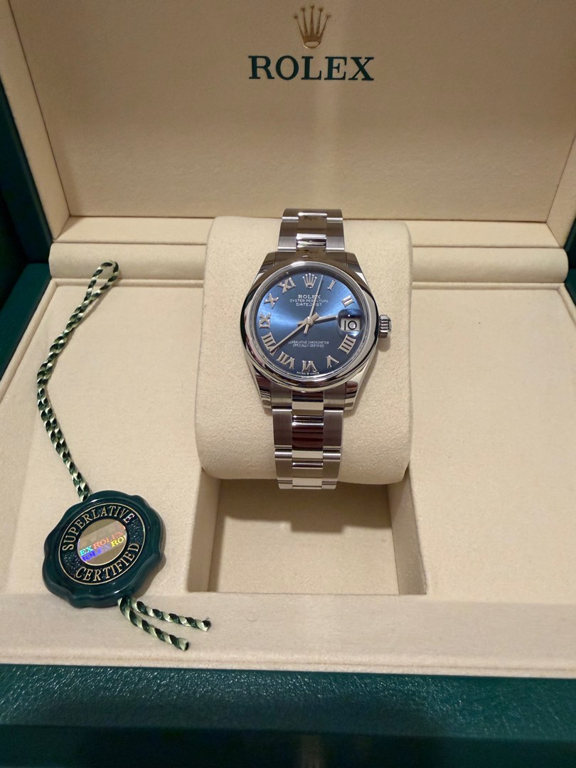 Receipt Dated 27 Nov 2025 Brand New Full Set Rolex 31mm Blue Dial ...