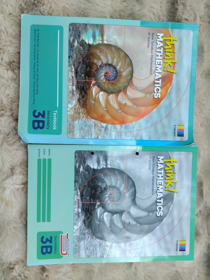 sec 3 math: Think! Mathematics Secondary 3A & 3B Textbook and Workbook ...