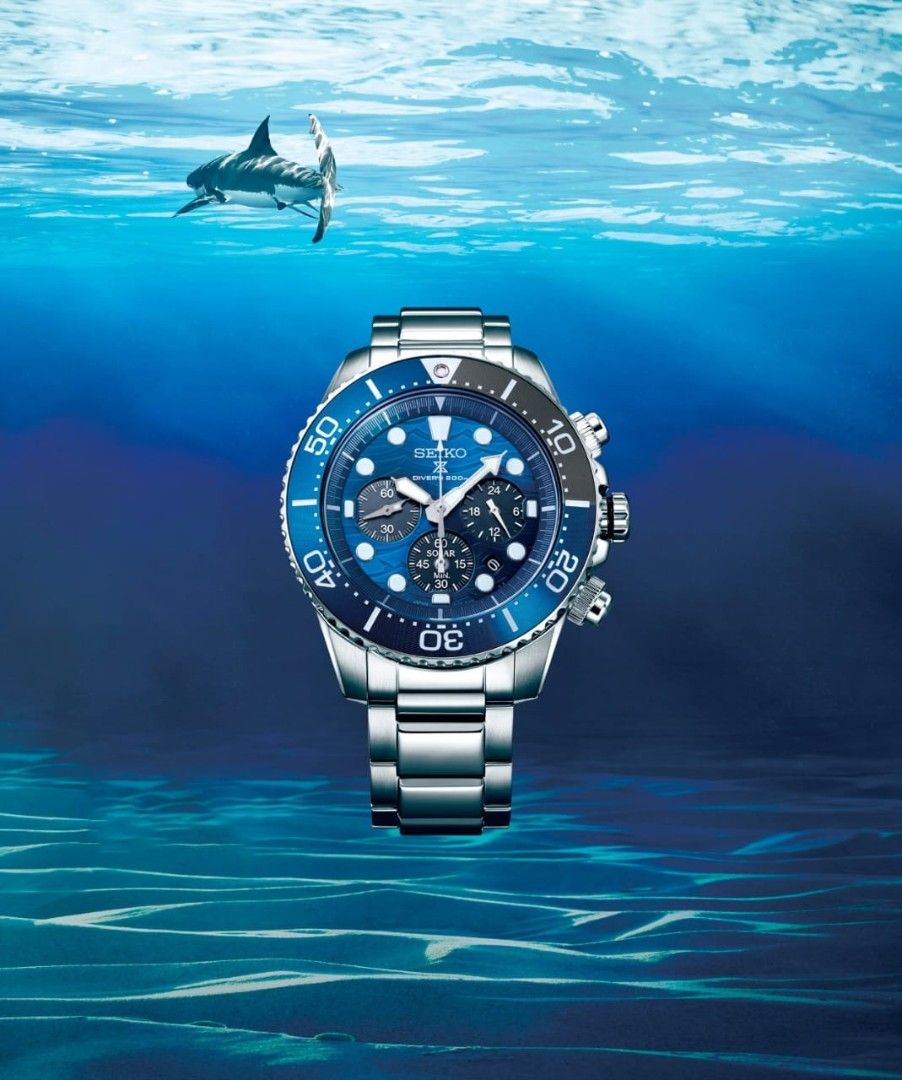 Seiko Prospex Save the Ocean Solar Special Edition Chronograph Watch ...