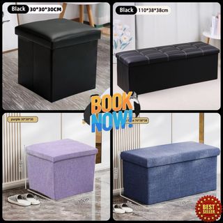 35x35cm Ottoman Storage Stool Fabric Box Chair Sofa beautiful sweet ...