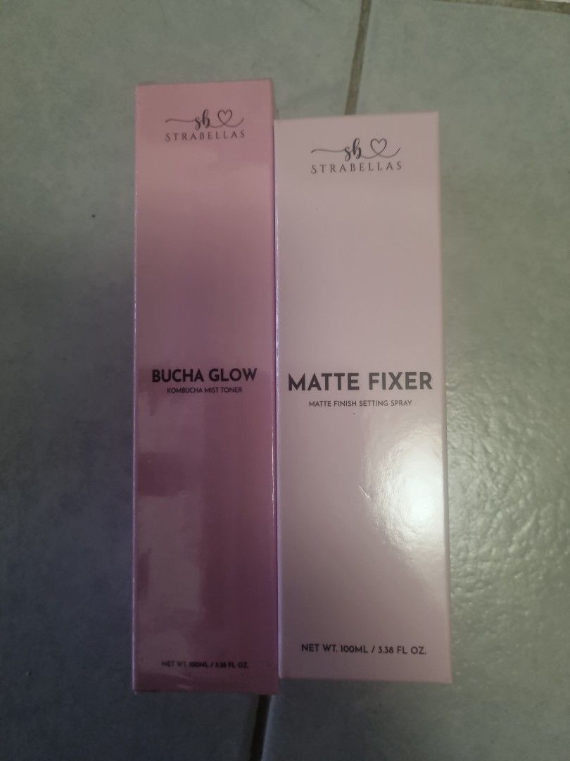 Strabellas Matte Fixer & Bucha Glow Setting Spray, Beauty & Personal ...
