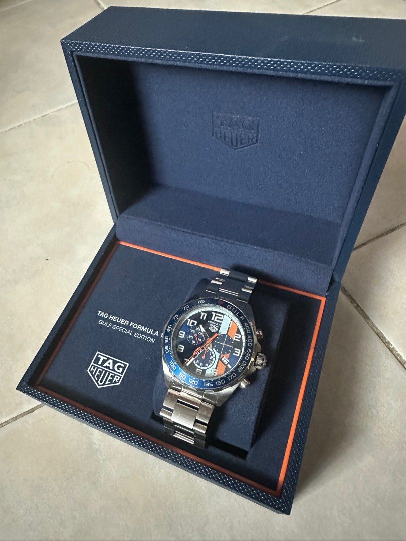 TAG Heuer Formula 1 Gulf Special Edition Chronograph Watch, Luxury ...