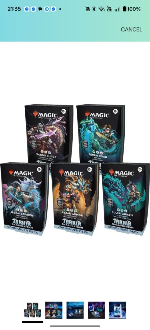 Tarkir: Dragonstorm Commander Precon (Magic: The Gathering), Hobbies ...