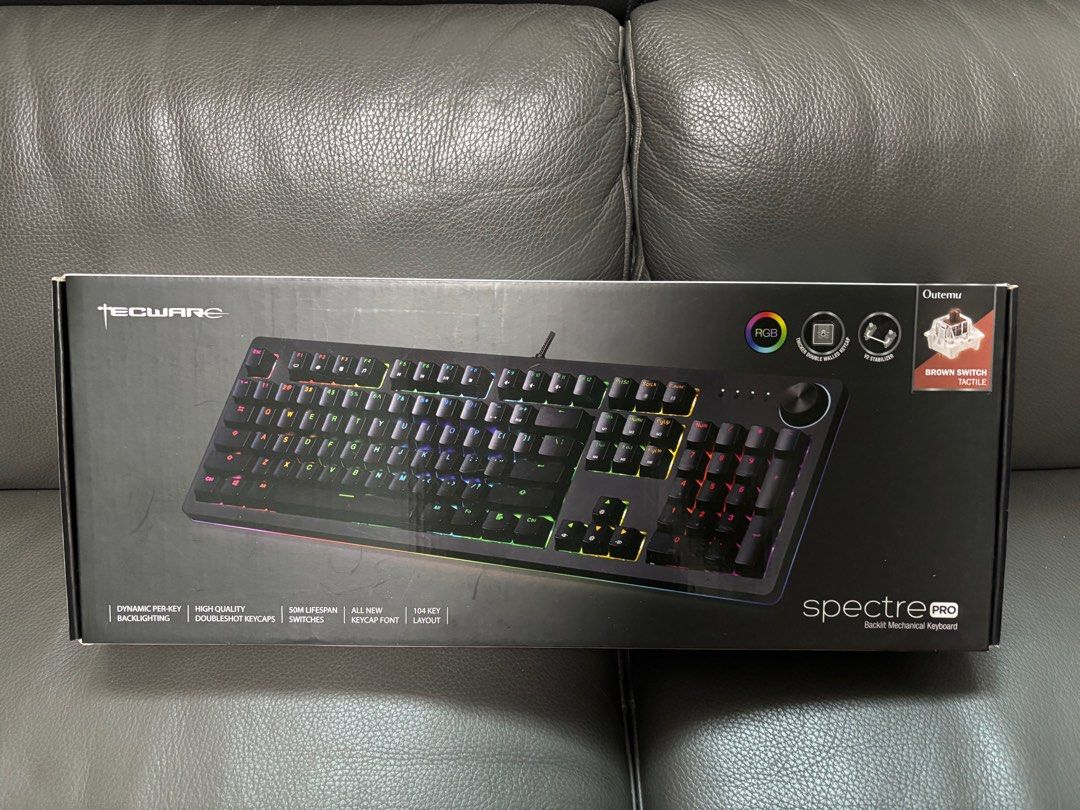 Tecware Spectre Pro RGB 機械式鍵盤 (brown switch/茶軸), 電腦＆科技, 電腦周邊及配件, 電腦鍵盤及 ...