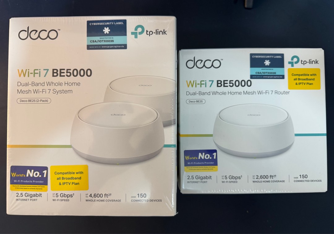 TP-Link Deco BE5000 Wi-Fi 7 Mesh System BE25, Computers & Tech, Parts ...