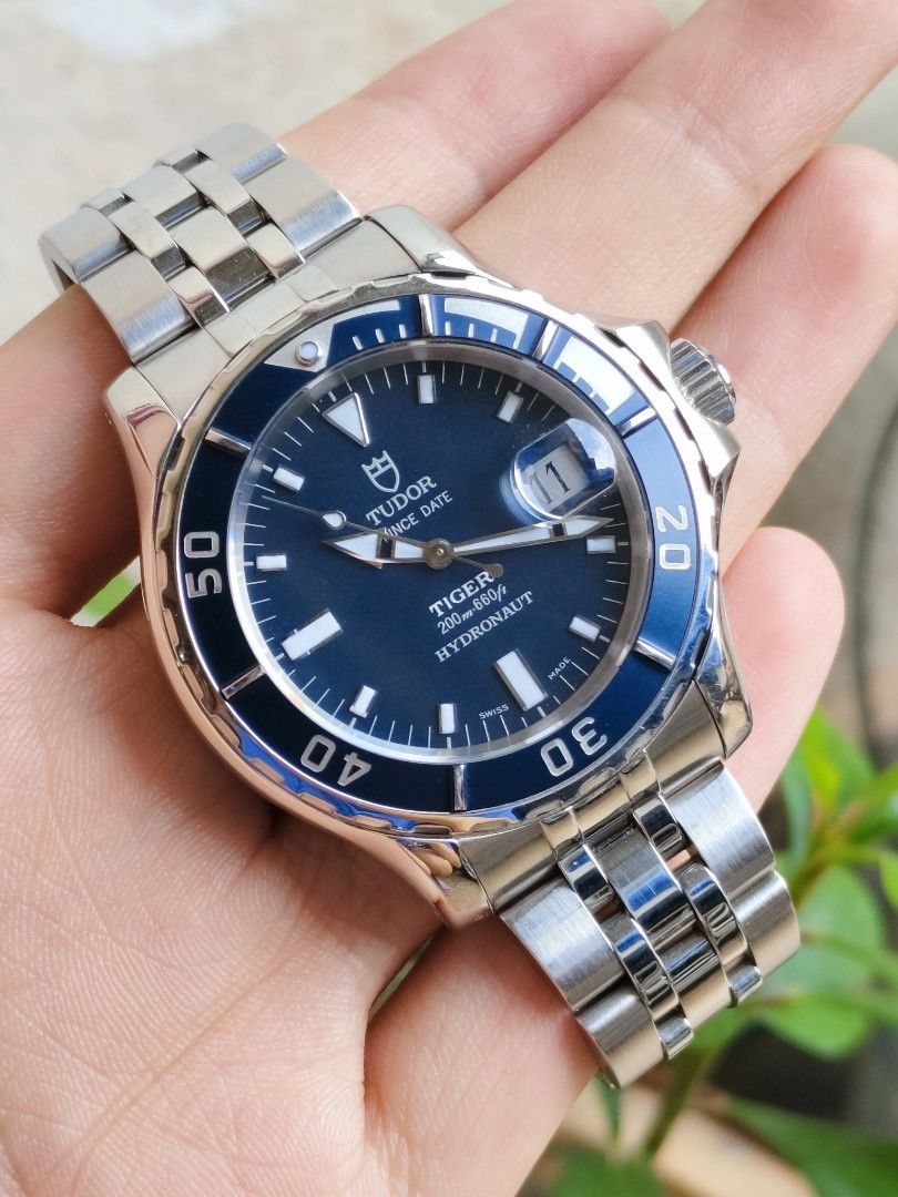 Tudor Hydronaut Tiger Prince Blue 40mm Full Set Like New Highly ...
