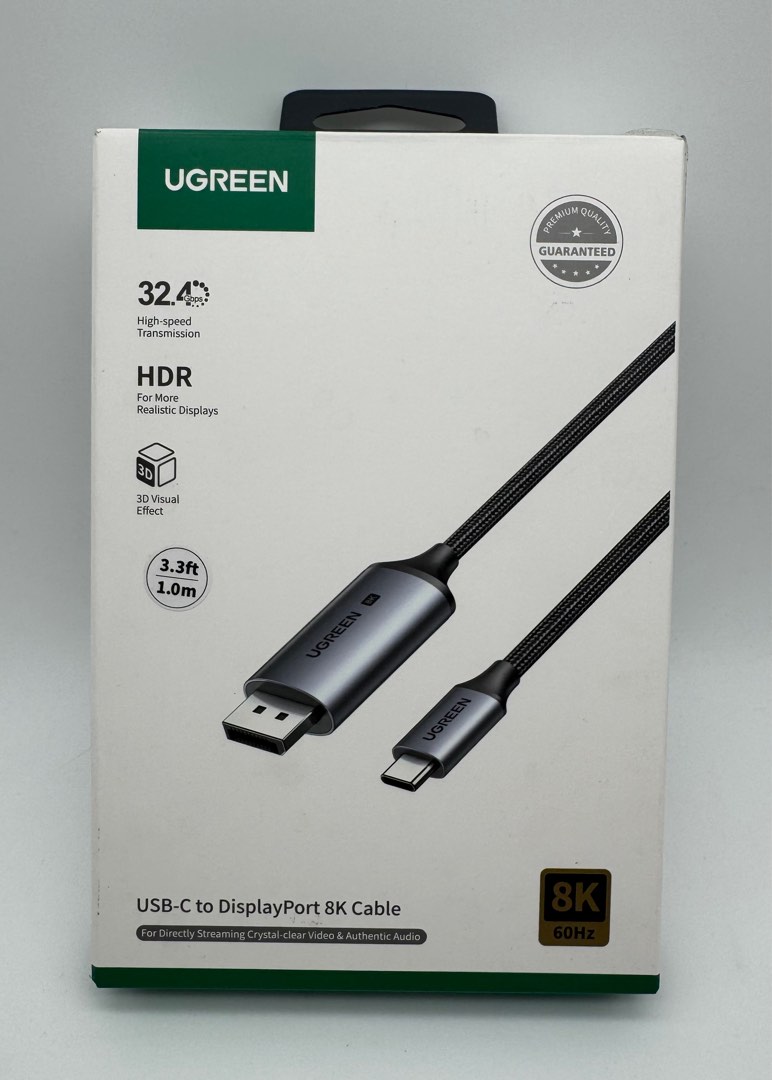 UGreen USB-C To DP 8K Cable 1m, Mobile Phones & Gadgets, Mobile ...