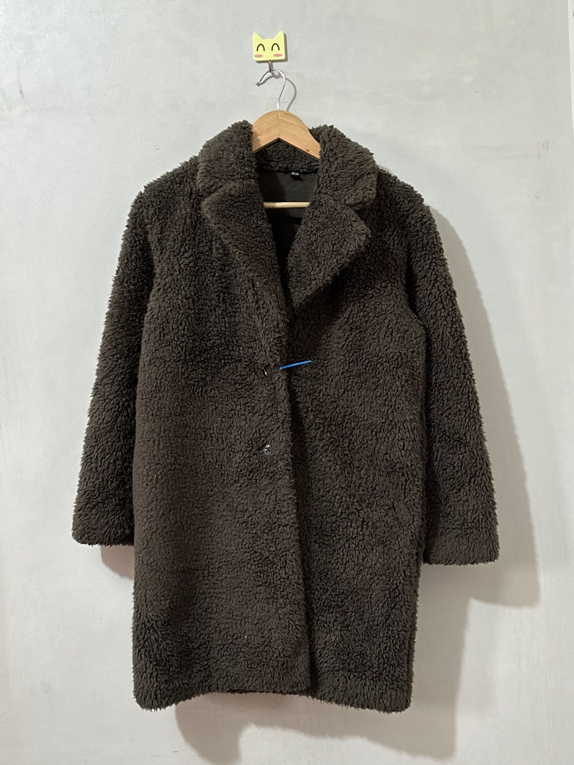 Uniqlo Teddy Bear Jacket Coat Women, Women's Fashion, Coats, Jackets ...