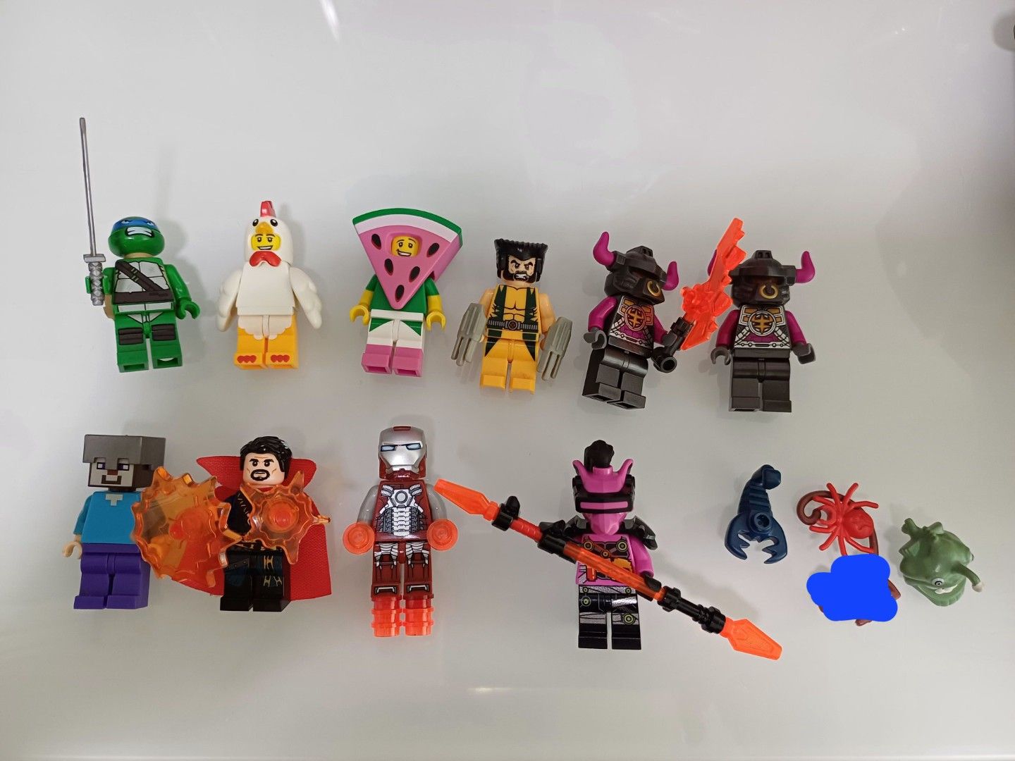 10 Lego Marvel, Ninjago, Cmf Minifigures and accessories and FREE ...