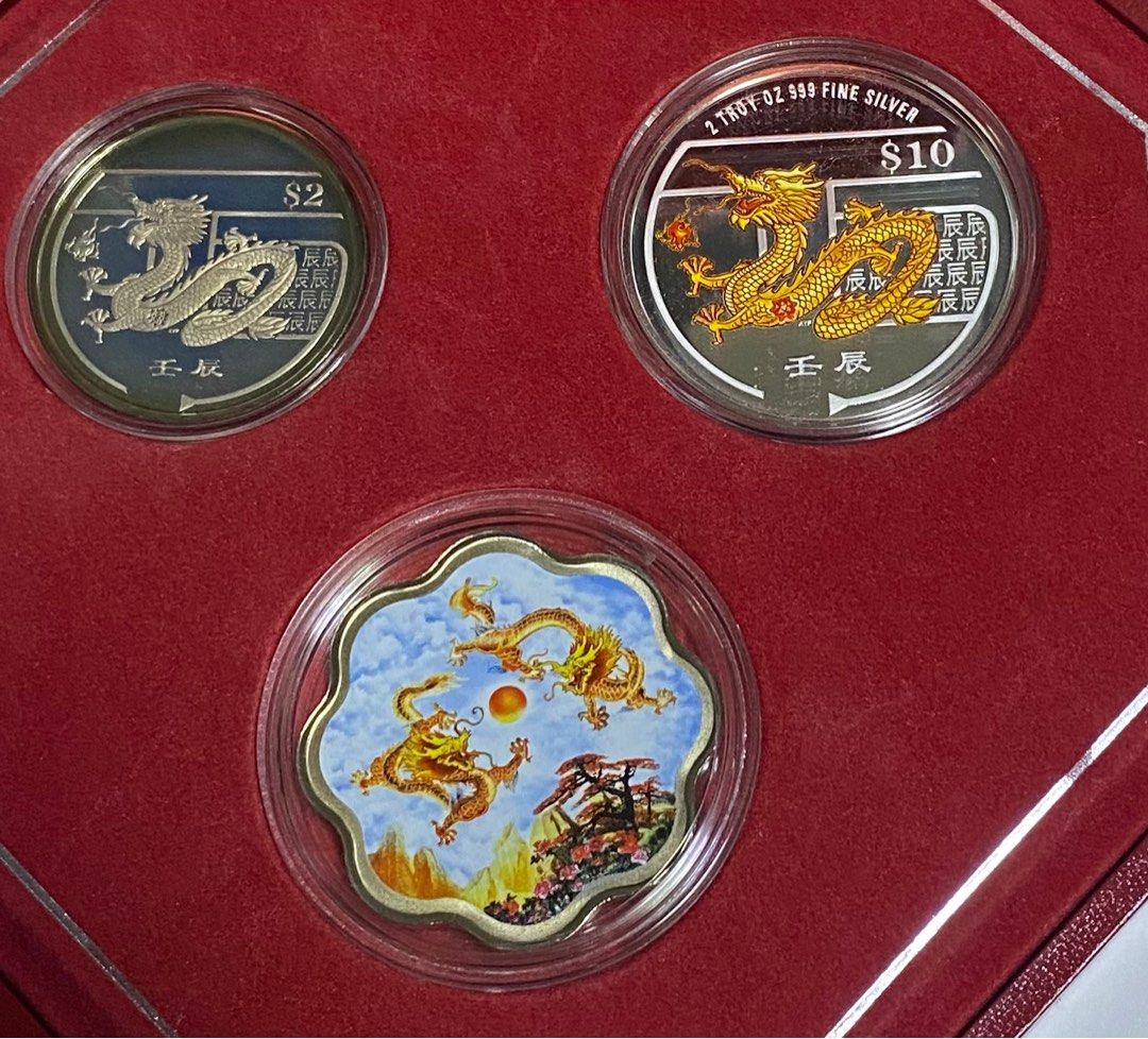 2012 Singapore Lunar Series Coin Set (2), Hobbies & Toys, Memorabilia ...