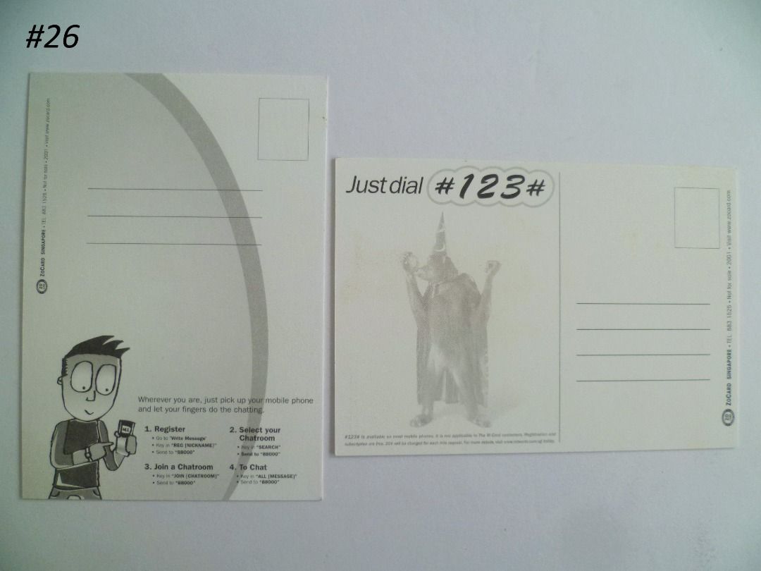 💥 1 Set Vintage Promotional Advertisement Postcards - M1 Chat SMS Postcard, Hobbies & Toys ...