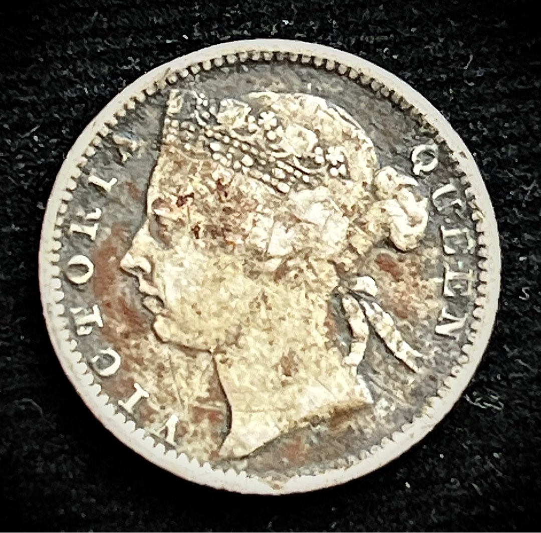 1899 Olden British Straits Settlements Queen Victoria TEN 10-Cents ...