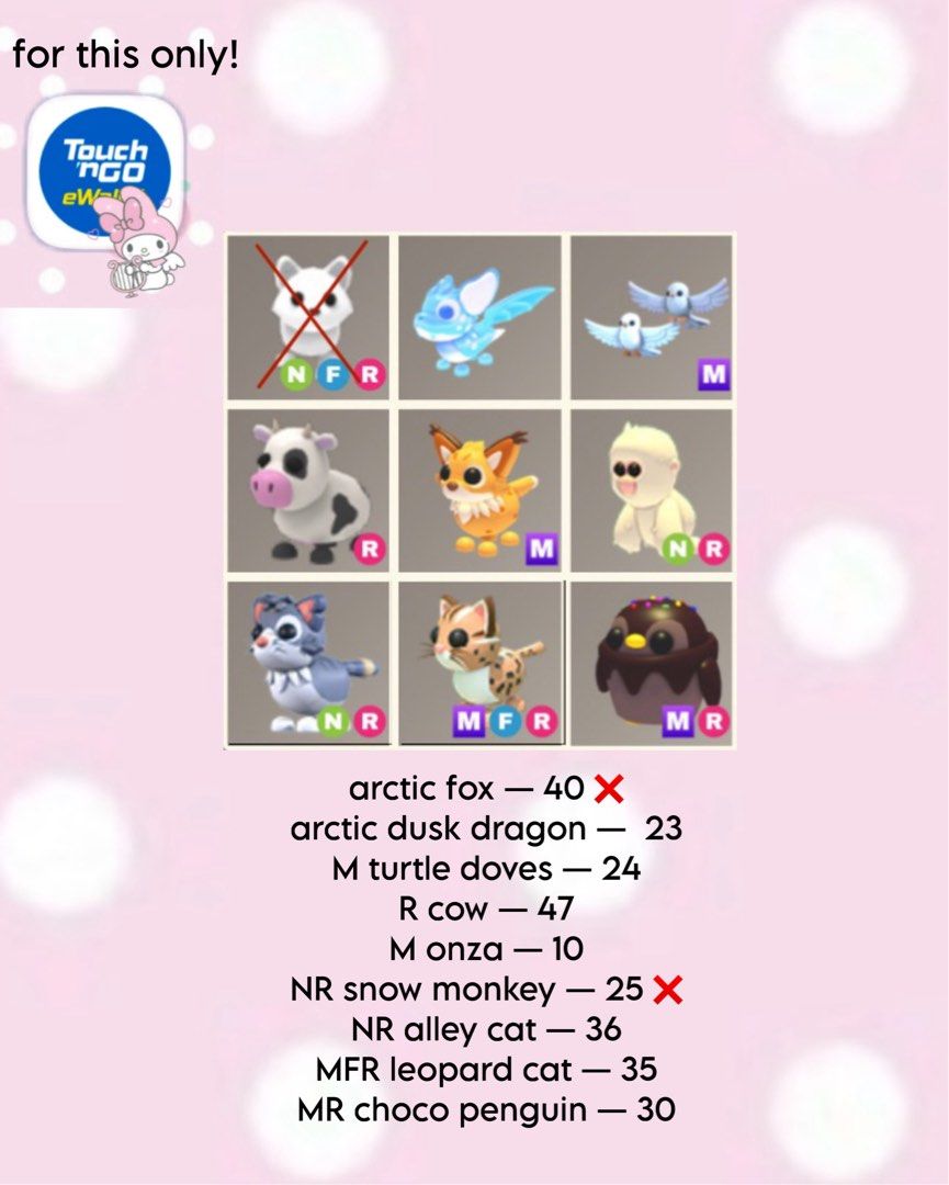 Adopt Me Pets - Arctic Dusk Dragon, Turtle Doves, Cow, Onza and More ...
