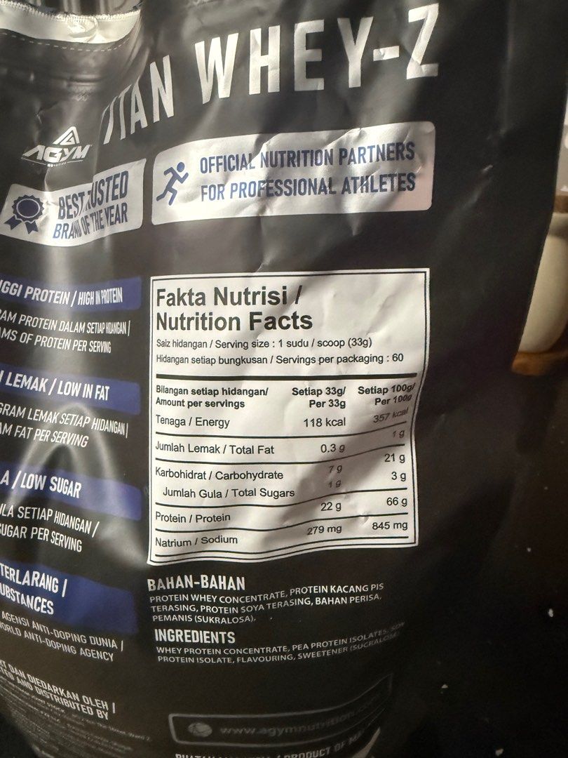 AGym TitanWhey Protein Powder (Rich Chocolate Flavour), Health ...