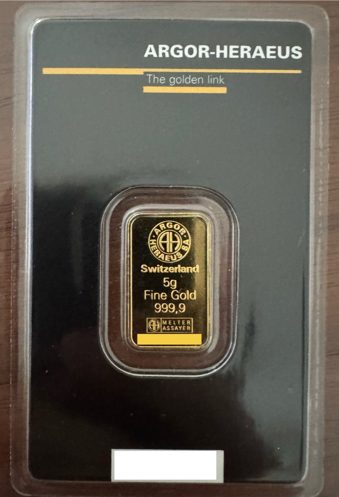 5g Argor-Heraeus Swiss Gold Bullion Bar, Hobbies & Toys, Memorabilia ...