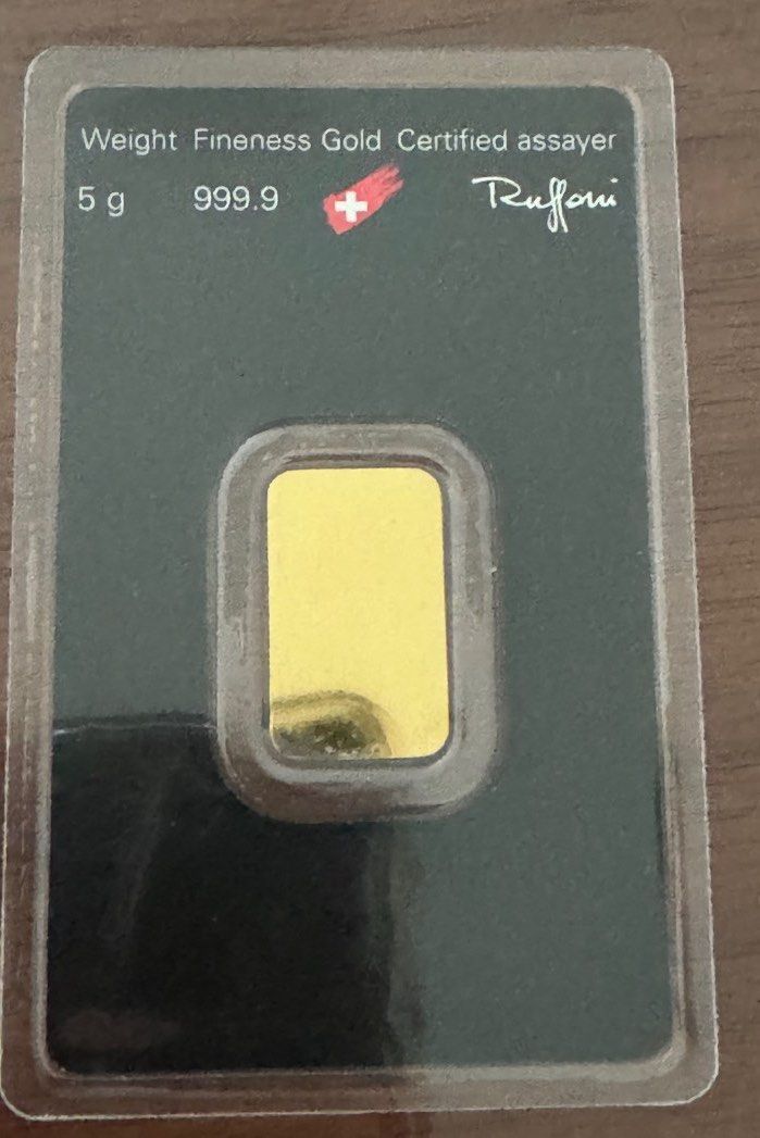 5g Argor-Heraeus Swiss Gold Bullion Bar, Hobbies & Toys, Memorabilia ...