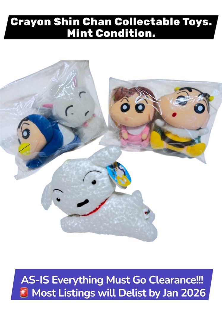 Authentic Crayon Shin Chan Collectible Bundle of 5 Items, Hobbies ...