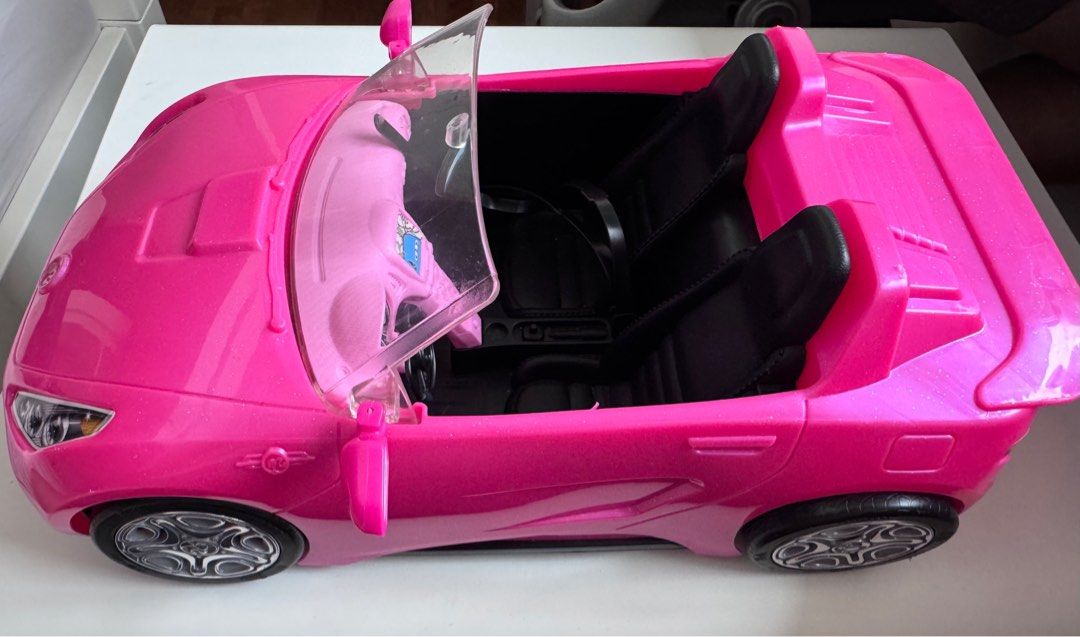 Barbie Pink Convertible Car, Hobbies & Toys, Toys & Games on Carousell