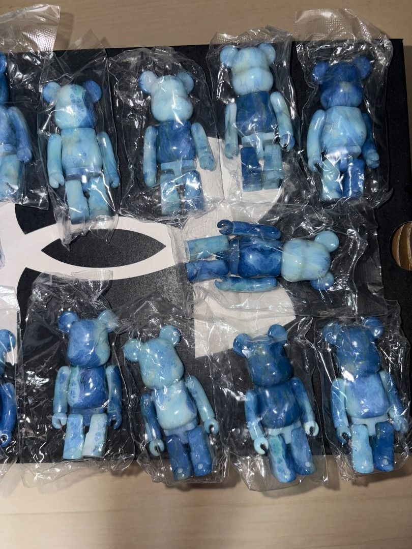 Bearbrick Marble Pattern Jellybean Sealed in Bag Be@rbrick with cards ...