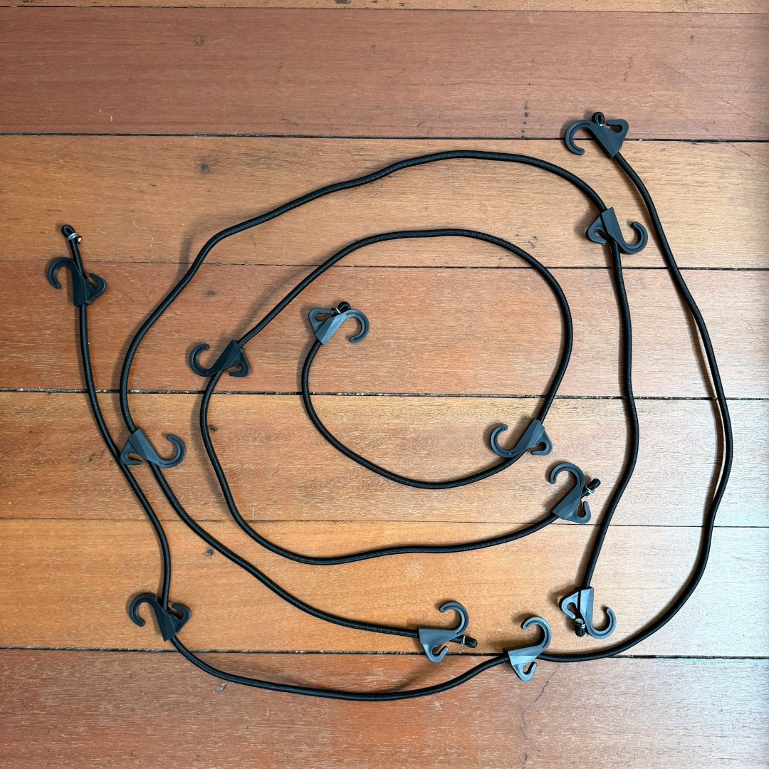 Black Bungee Cords with Hooks, Motorcycles, Motorcycle Accessories on ...