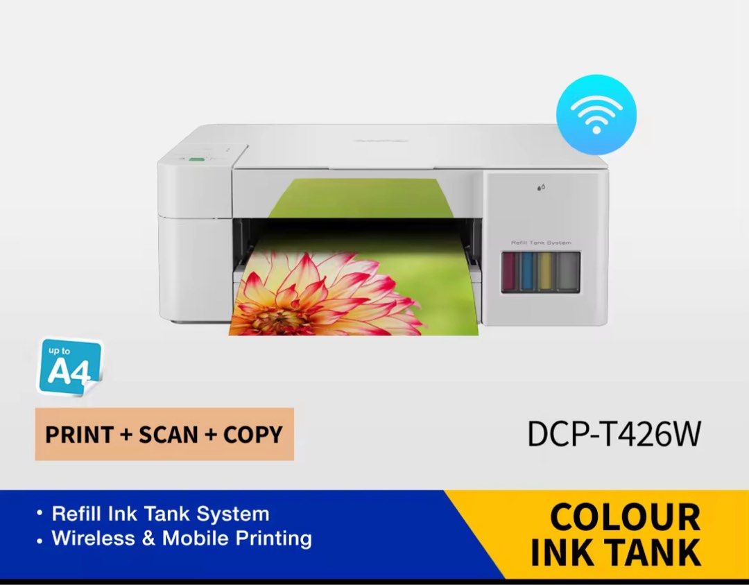 Brother DCP-T426W Colour Ink Tank Printer, Computers & Tech, Printers ...
