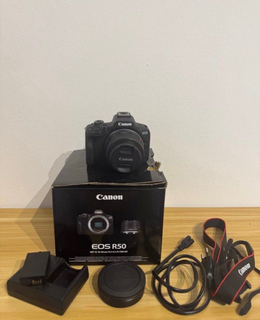 Canon EOS R50 Mirrorless Camera with RF-S 18-45mm Lens, Photography ...