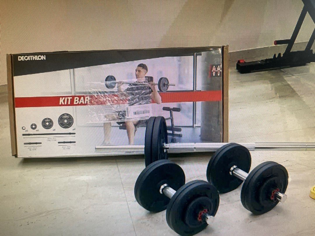 Decathlon Kit Bar Weightlifting Set, Sports Equipment, Other Sports ...