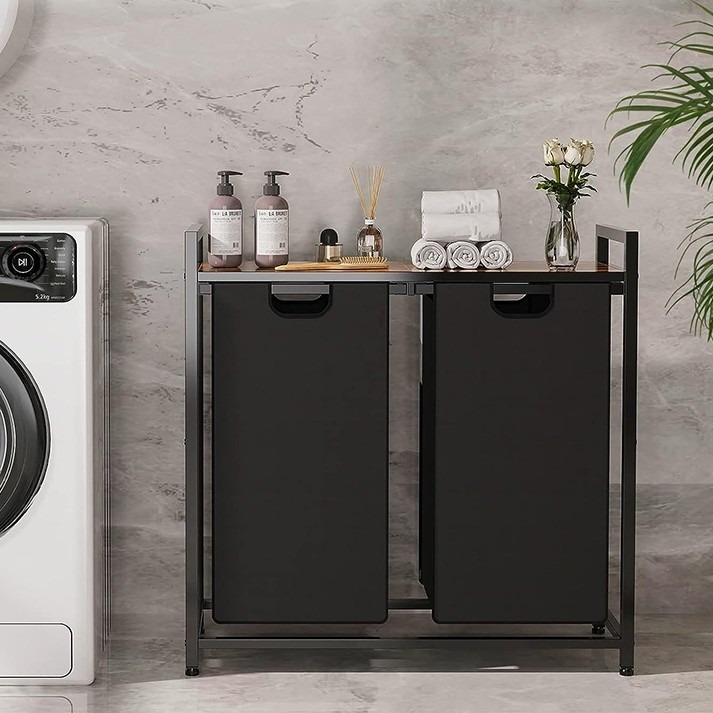 Laundry Basket Stand | Home Laundry Organizer | Bathroom Storage Rack ...