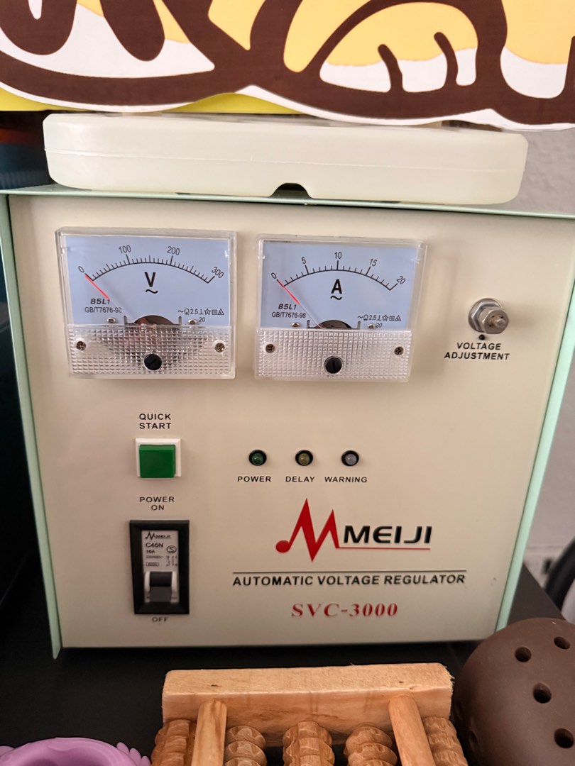 Meiji Automatic Voltage Regulator SVC-3000, TV & Home Appliances ...