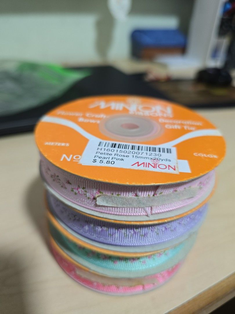 Minion Petite Rose Ribbon Set (all 4 rolls), Hobbies & Toys, Occasions ...