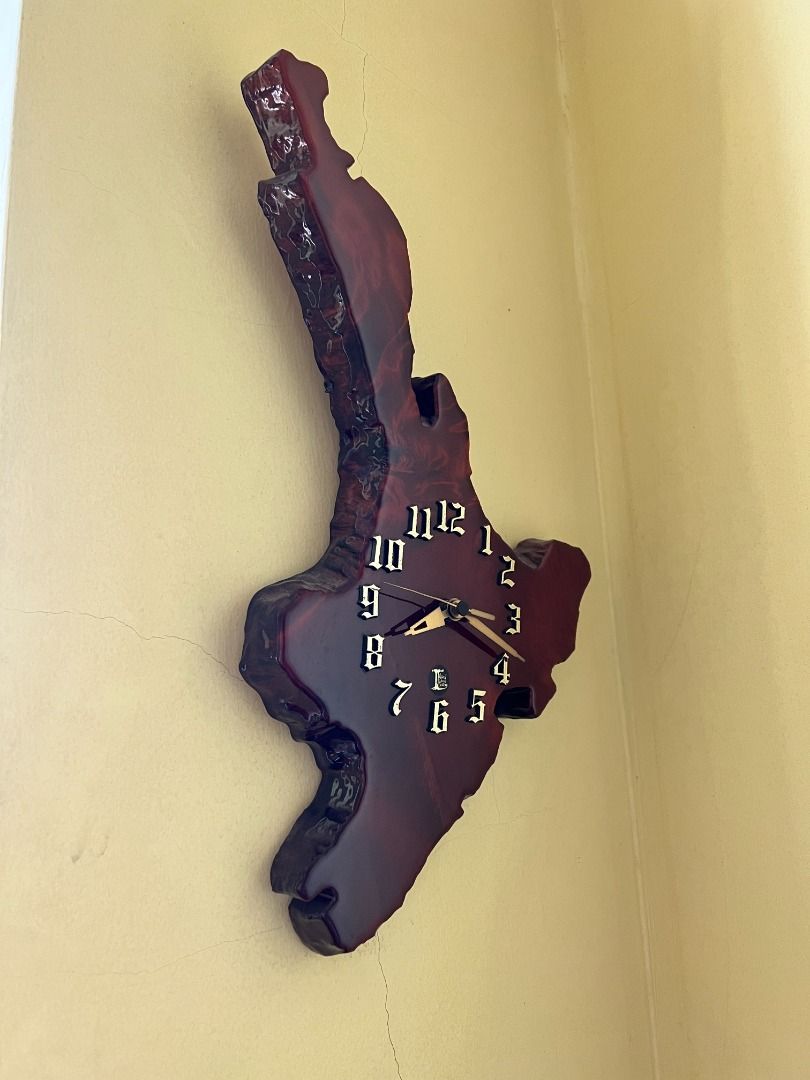 Natural Wood Creations Kauri Wood Wall Clock, Furniture & Home Living ...