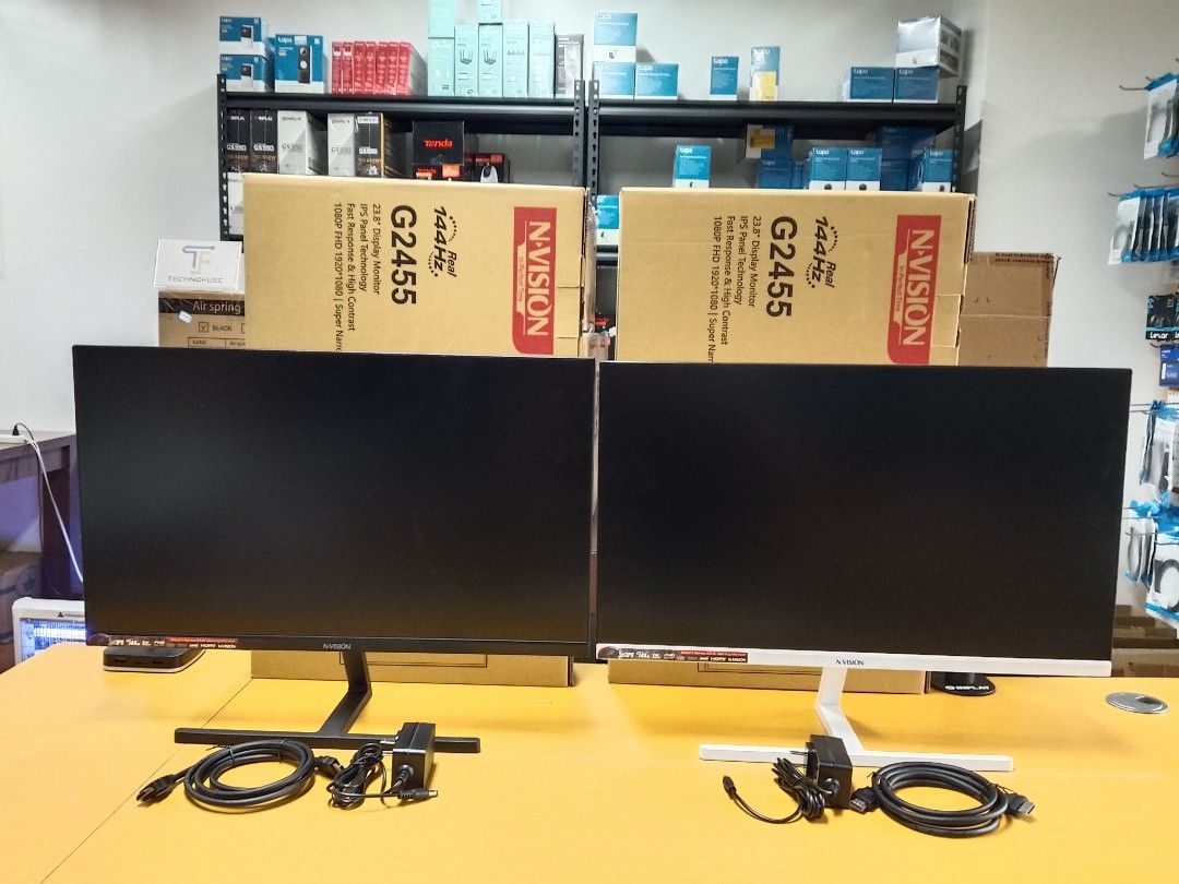 NVISION G2455 Black/White 23.8" FHD 144 Hz Fast IPS Frameless Gaming ...
