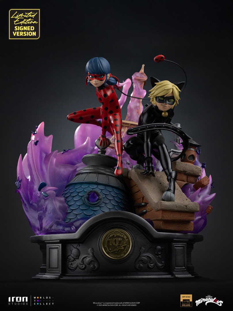 [PO] Iron Studios Lady Bug and Cat Noir - Miraculous 10th Anniversary ...