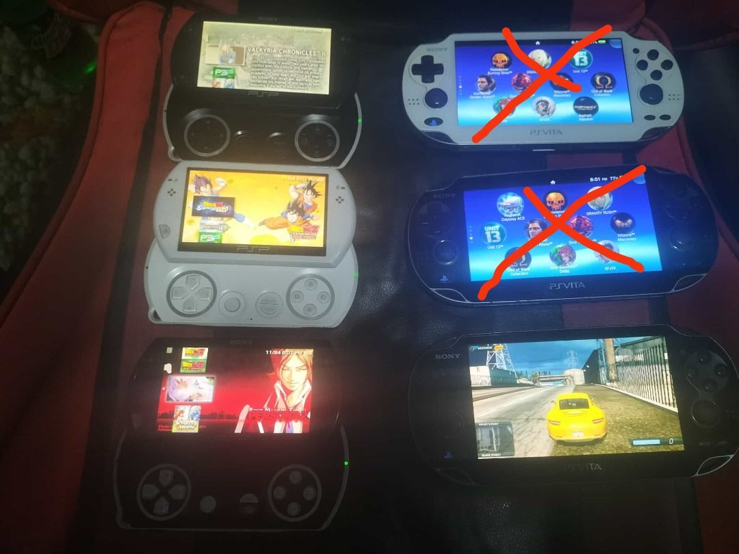 Ps vita slim 2000 model ps vita 1k model and psp go, Video Gaming ...