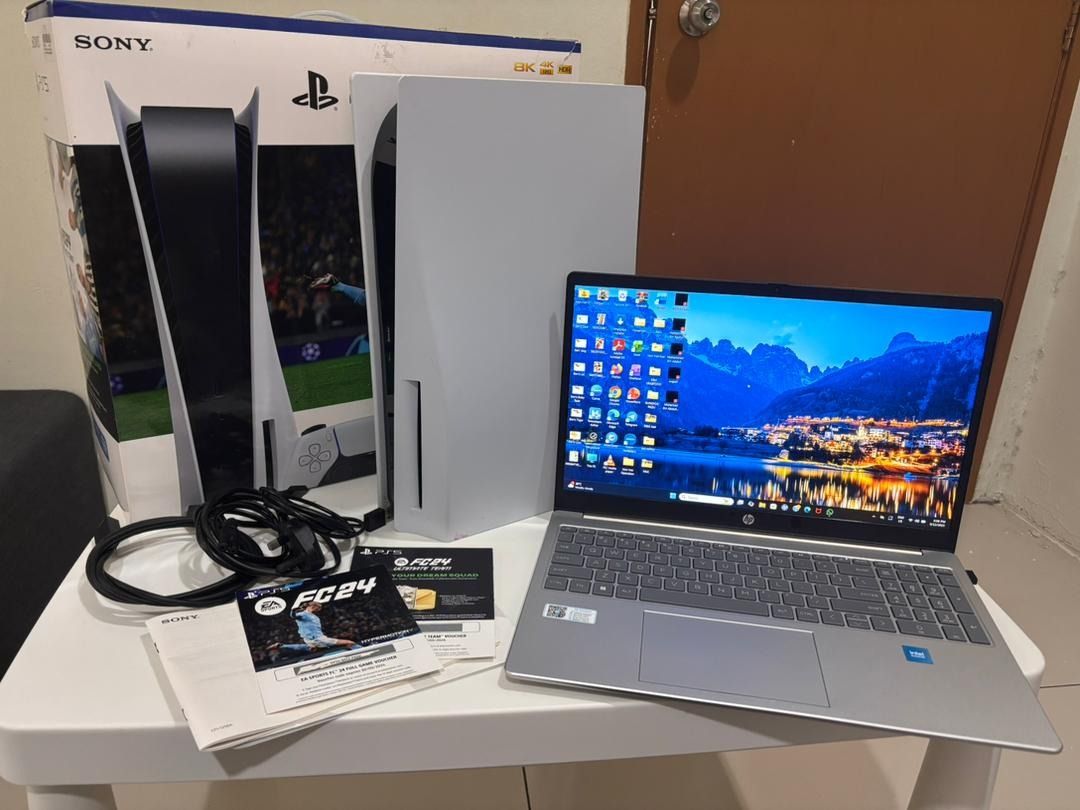 PS5 + HP Laptop 15FD, Video Gaming, Video Game Consoles, PlayStation on ...