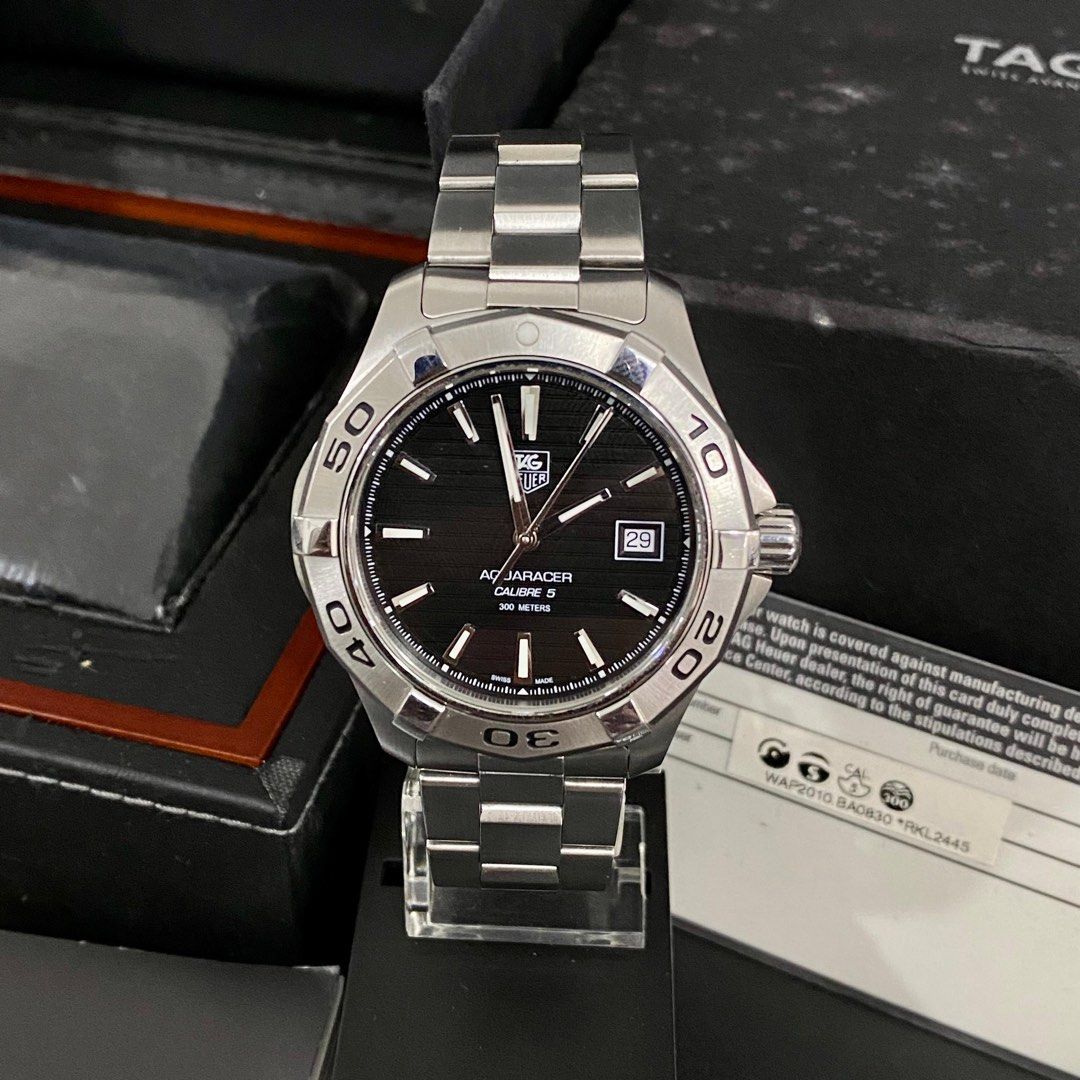 Tag heuer aquaracer 300m calibre 5 automatic, Fesyen Pria, Jam Tangan ...