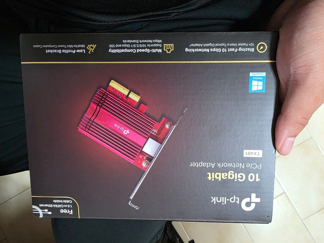 TP-Link 10 Gigabit PCIe Network Adapter, Computers & Tech, Parts ...