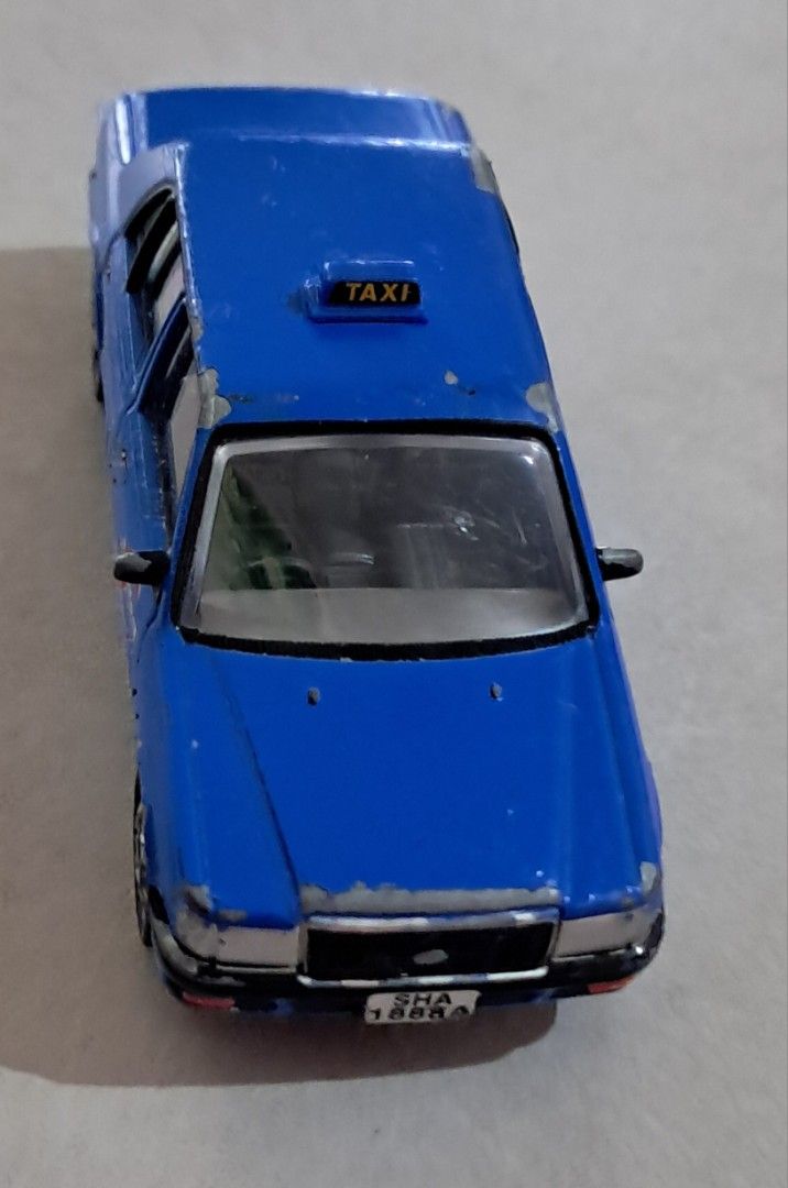 Vintage Blue Taxi Toy Car, Hobbies & Toys, Toys & Games on Carousell