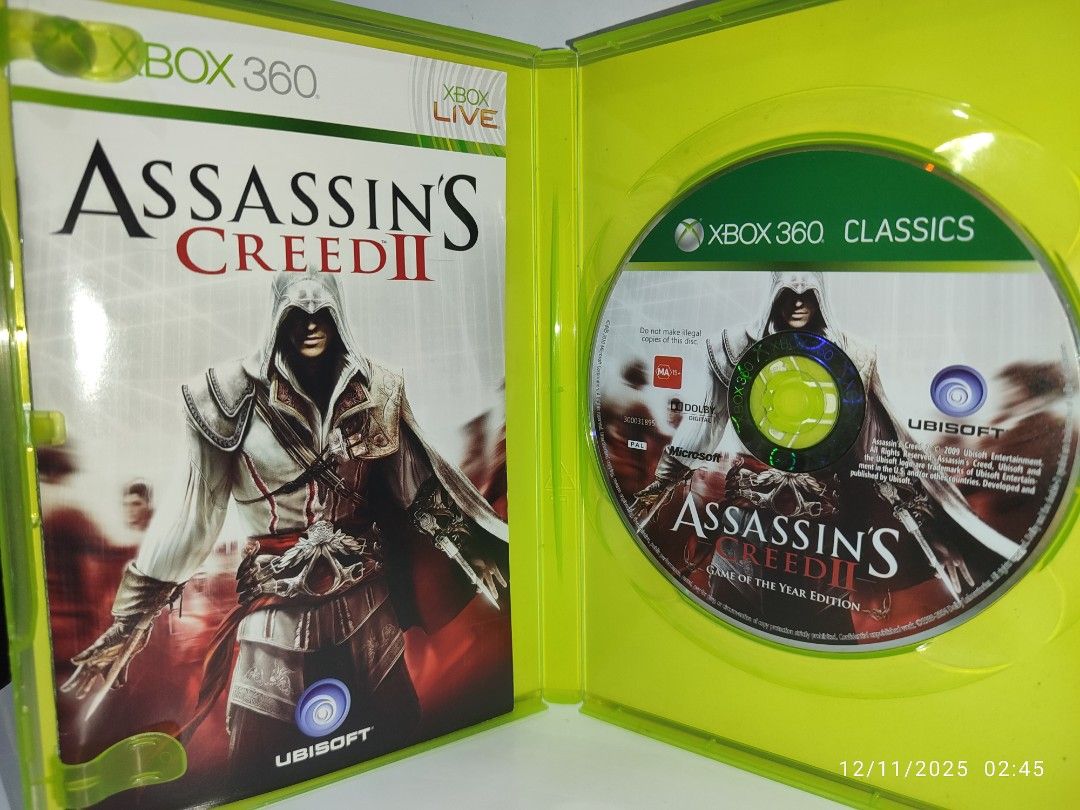 XBOX 360 - Assassin's Creed 2 (USED) "OPEN REGION", Video Gaming, Video ...