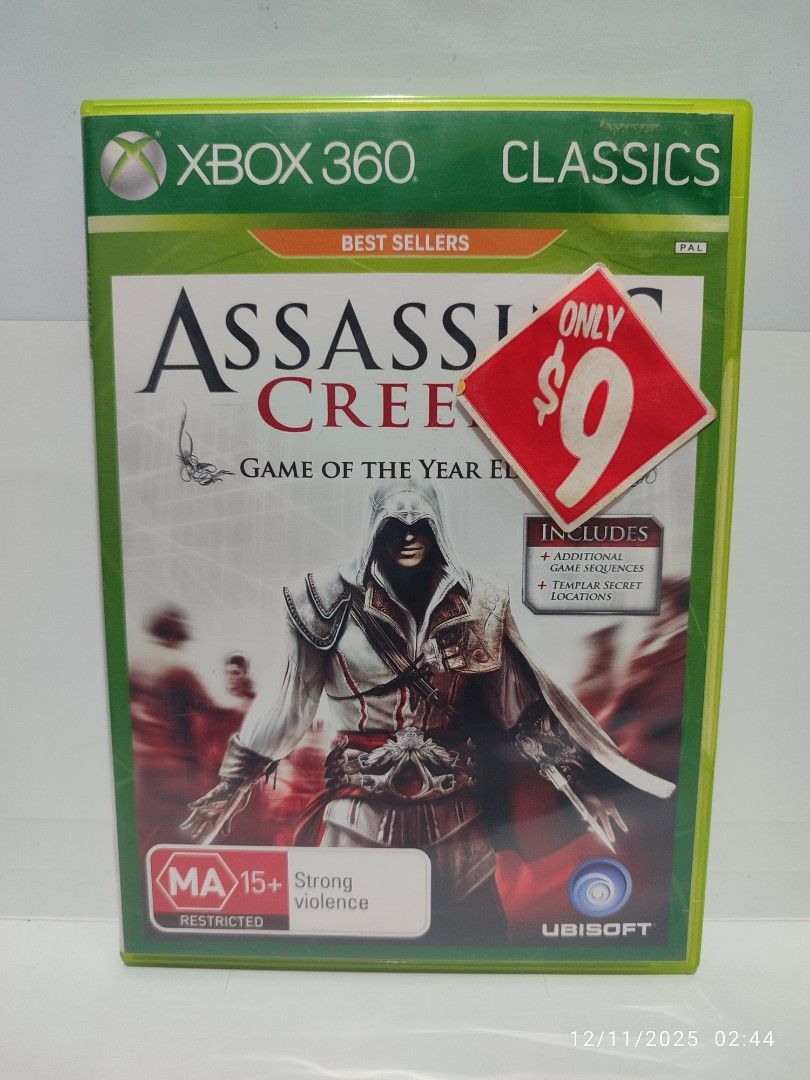 XBOX 360 - Assassin's Creed 2 (USED) "OPEN REGION", Video Gaming, Video ...