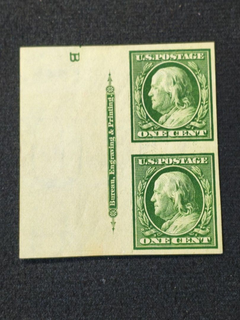 1905/10 US Postage One Cent Stamps Block of 2, Hobbies & Toys ...