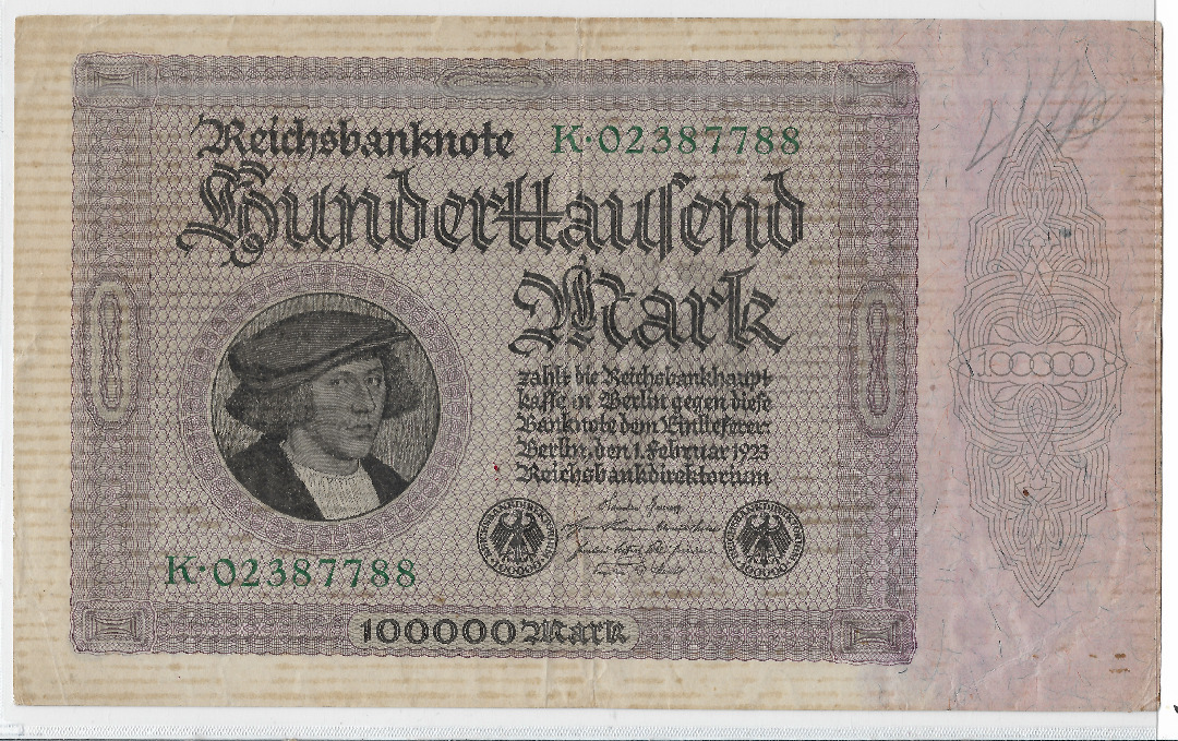 1923 German Hyperinflation 100,000 Mark Banknote, Hobbies & Toys ...