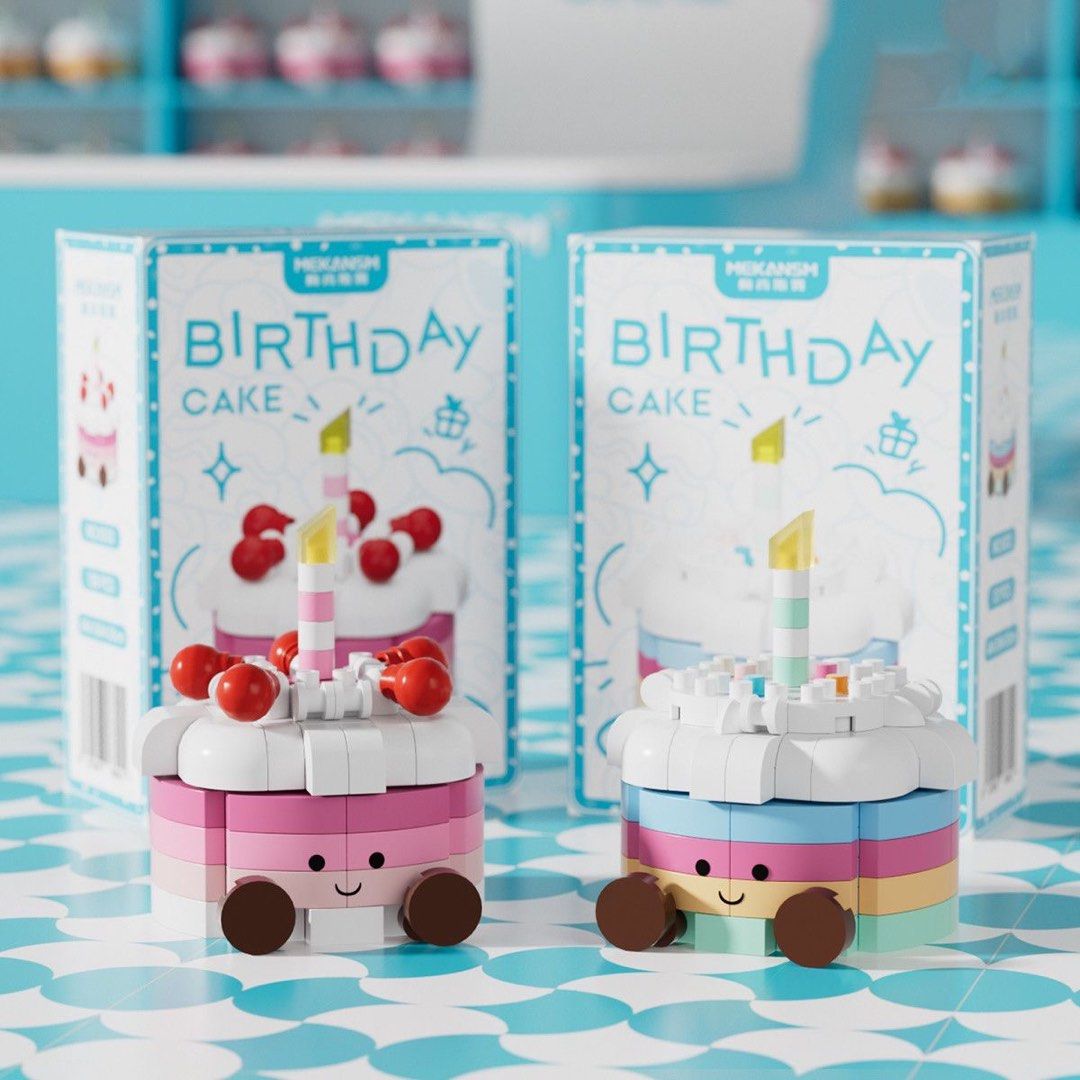639) MEKANSM Birthday Cake Building Blocks Set (Random) | Cute Micro ...